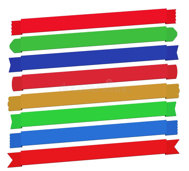 Red Bow with Diagonal Ribbon with Golden Strips Stock Vector ...