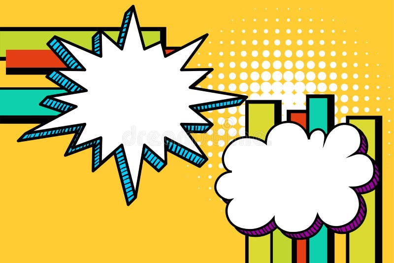 Set Dialog Blank Template Pop Art Comic Text Stock Vector ...