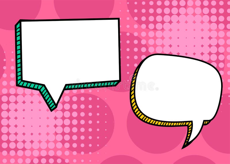 Set Dialog Blank Template Pop Art Comic Text Stock Vector ...