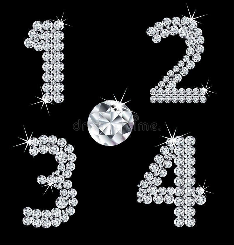 Diamond Numbers stock vector. Illustration of face, eight - 35485343