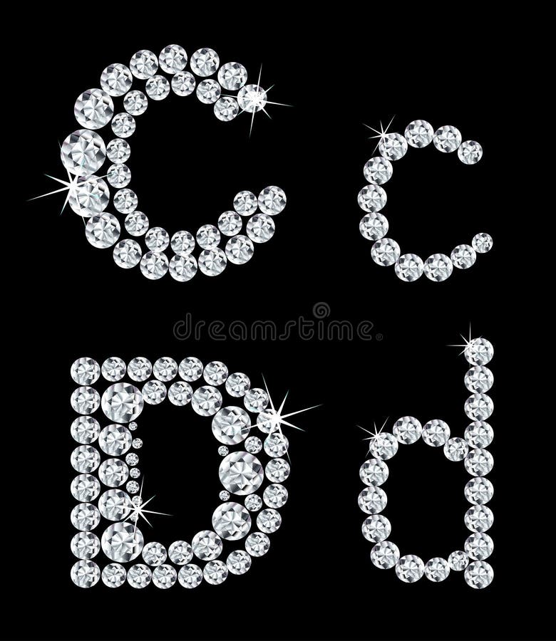Set of Diamond Alphabetic Letters . Vector Stock Vector - Illustration ...