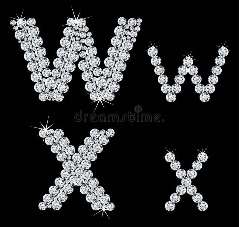 Set of Diamond Alphabetic Letters . Vector Stock Vector - Illustration ...