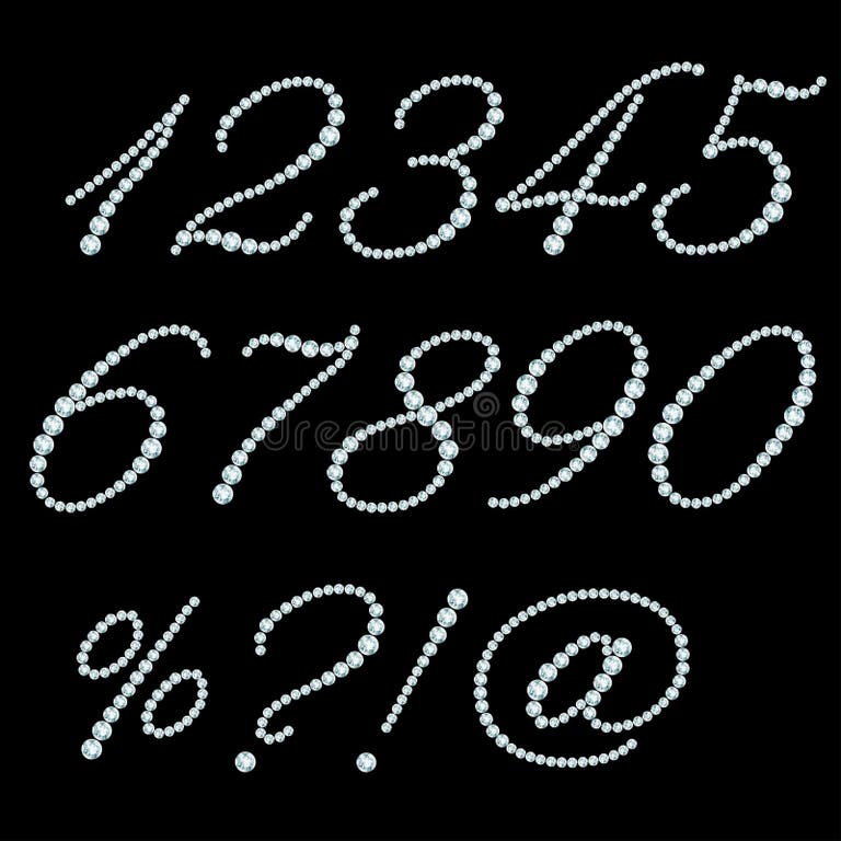 Diamond Numbers Set Stock Illustrations – 582 Diamond Numbers Set Stock ...