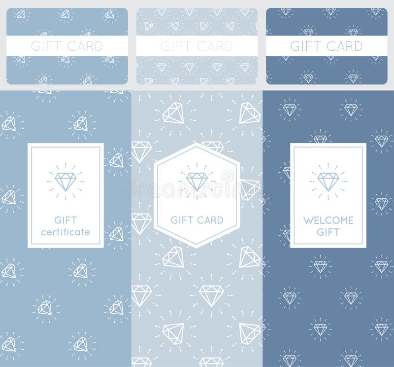 Set of Diamond Pattern Elements. Branding and Packaging Design for Gift ...