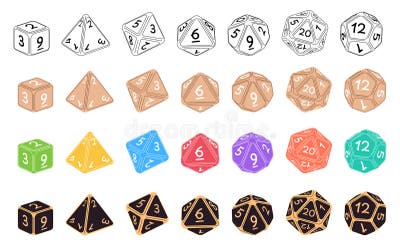 A Set of Dice for Board Games. Items for Determining Random Values ...