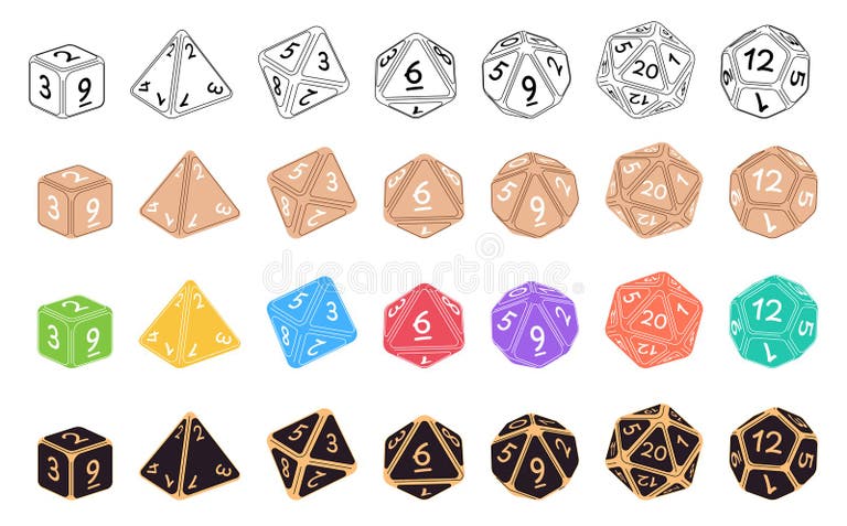 A Set of Dice for Board Games. Items for Determining Random Values ...