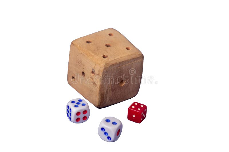 Set of Dice of Different Sizes and Colors Stock Image - Image of ...