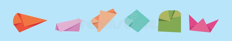 Set of Die Cut Cartoon Icon Design Template with Various Models. Vector ...