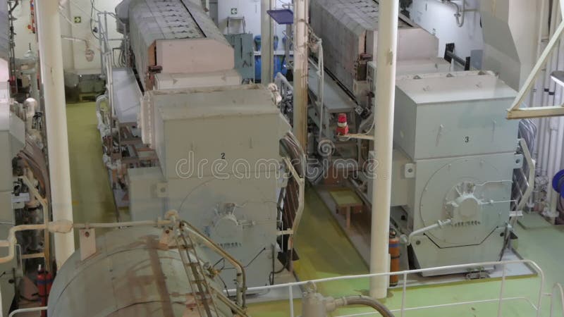 Diesel Generators in Engine Room of Ship Stock Footage - Video of ...