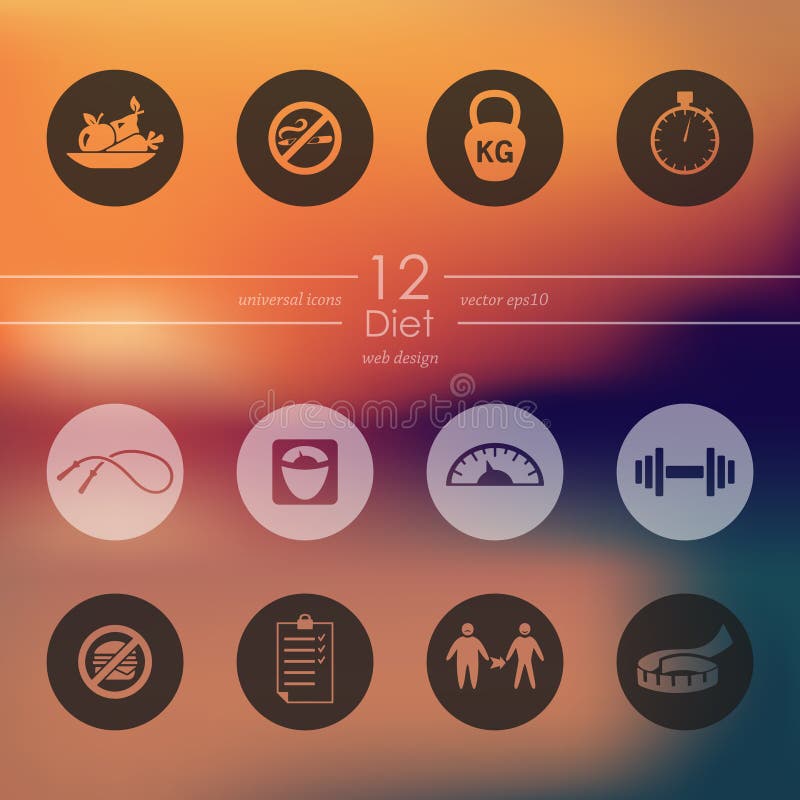 Balanced Diet Exercise Icons Stock Illustrations – 138 Balanced Diet ...