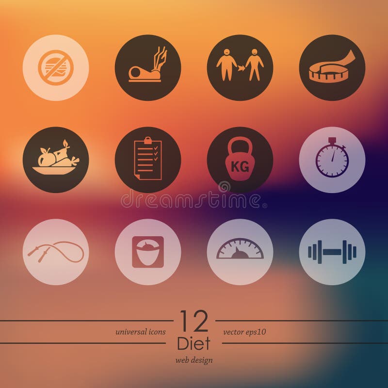 Set of diet icons stock vector. Illustration of icon - 79186710