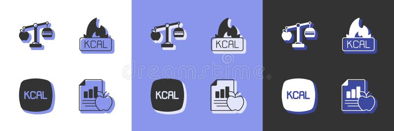 Set Diet Plan, Calorie Calculator, Kcal and Icon. Vector Stock ...