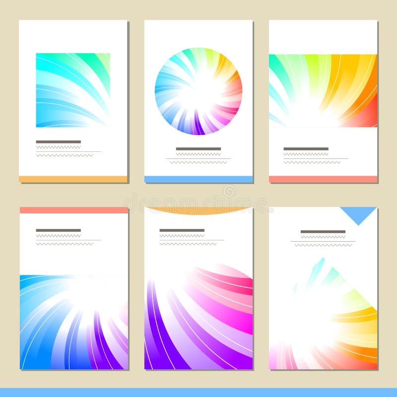Set with Different Abstract Templates Stock Illustration - Illustration ...