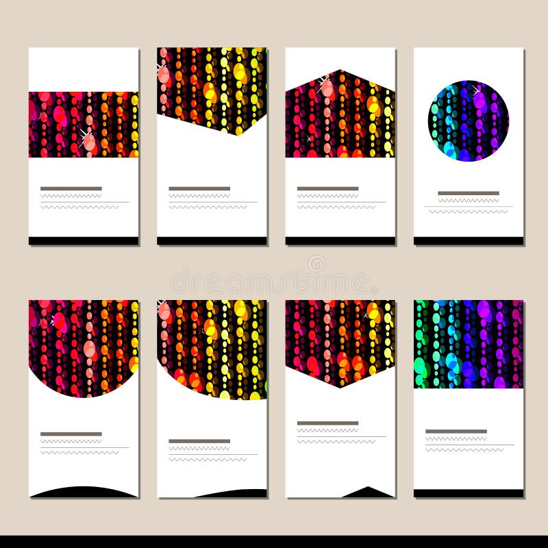 Set with Different Abstract Templates Stock Illustration - Illustration ...