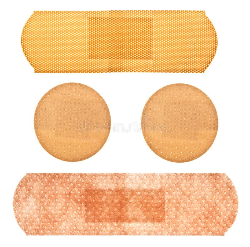 Set of Different Adhesive Plaster Isolated on White Background Stock ...