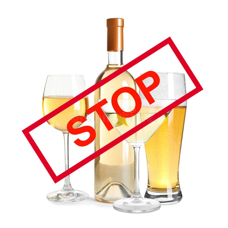 Different Alcohol Drinks Glasses Stop Stock Photos - Free & Royalty ...