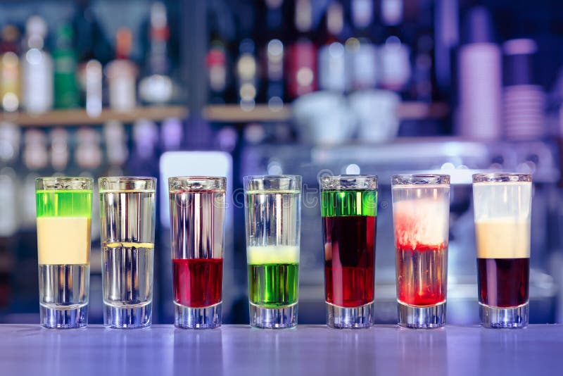 Alcoholic shots stock photo. Image of exotic, drink, glass - 6066594
