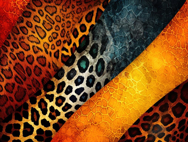 Set of Different Animal Skins Made with Generative AI Illustration ...