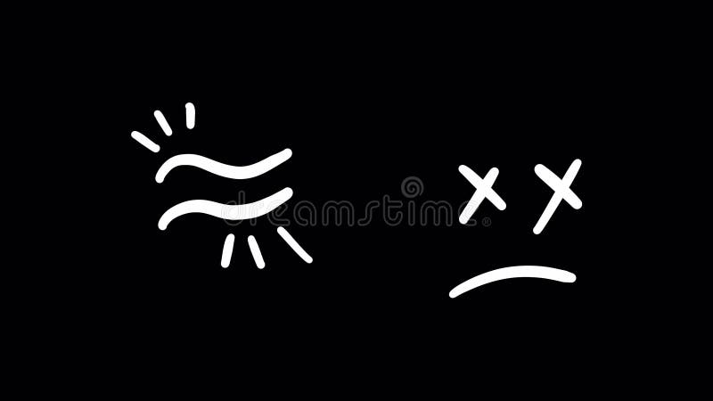 Set of Different Animated Doodle Elements. Video Clip with Alpha ...