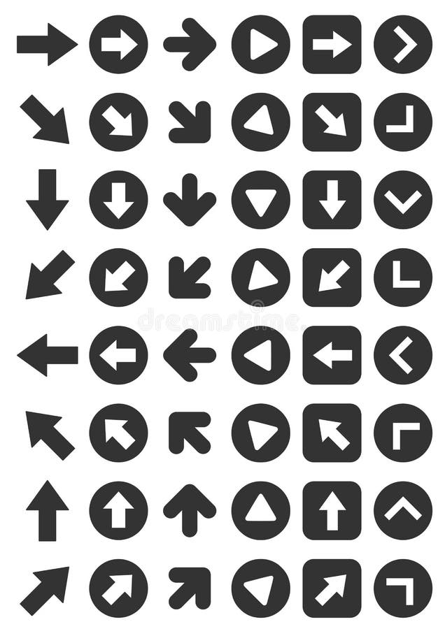 Six directions arrows stock vector. Illustration of banner - 29966660