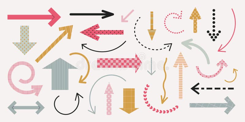 Set of Different Arrows. Isolated Vector Elements. Stock Illustration ...