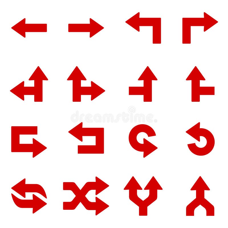 Set of different arrows stock vector. Illustration of white - 304465329