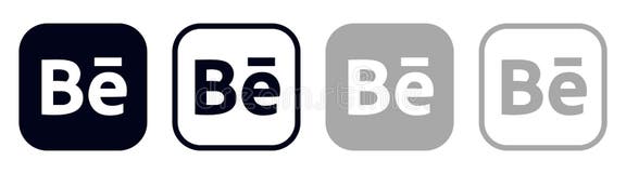 Set of Different Behance Mobile App Icons, Isolated on Transparent ...