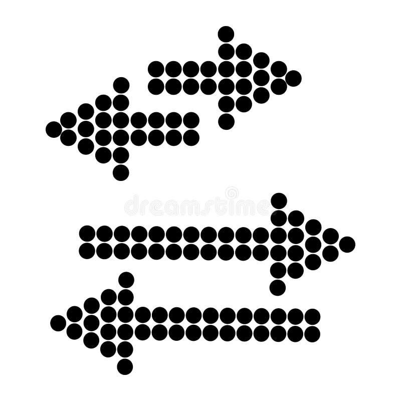 Set of Different Black Arrows from Points. Vector Stock Illustration ...