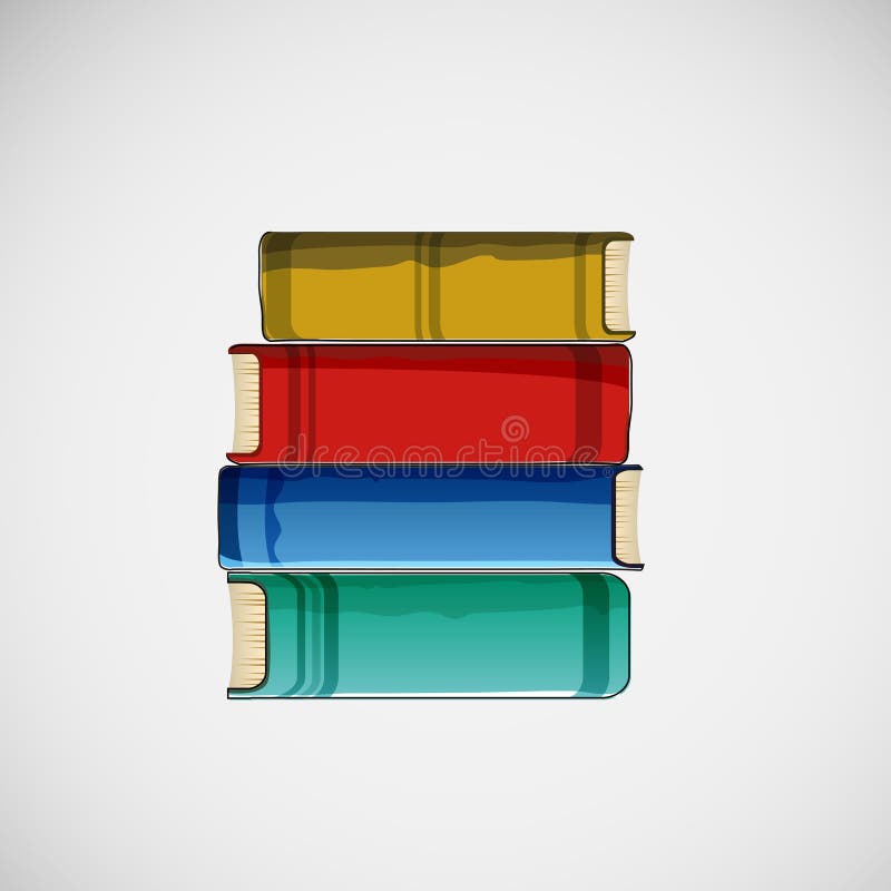 Set of Different Books Stacked. Vector Design Stock Vector ...
