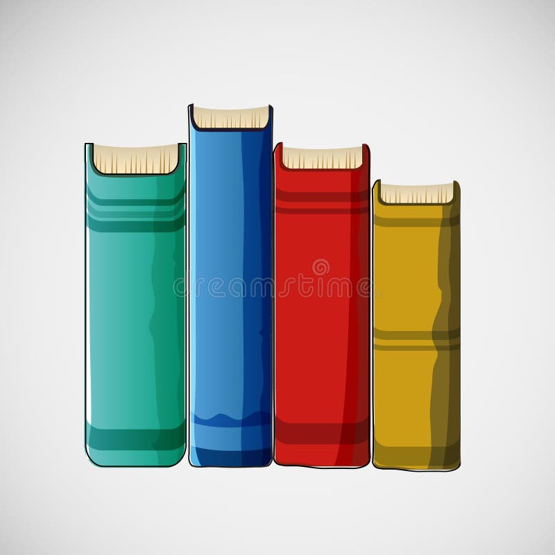 Set of Different Books Stacked. Vector Design Stock Vector ...