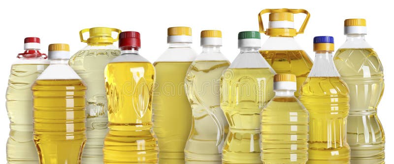Set with Different Bottles of Cooking Oils on White Background. Banner ...