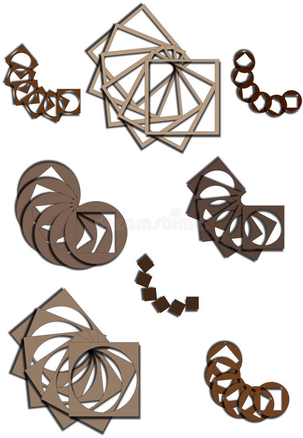 A Set of Different Brown Shapes Using the Namesake of the Cut Paper ...