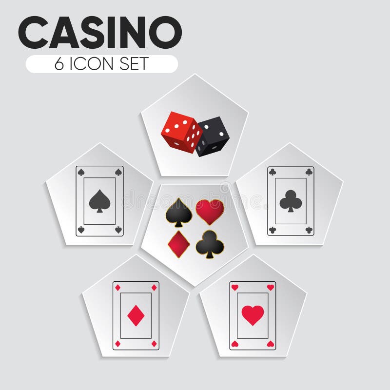 Set of Different Casino Card Icons Vector Stock Vector - Illustration ...