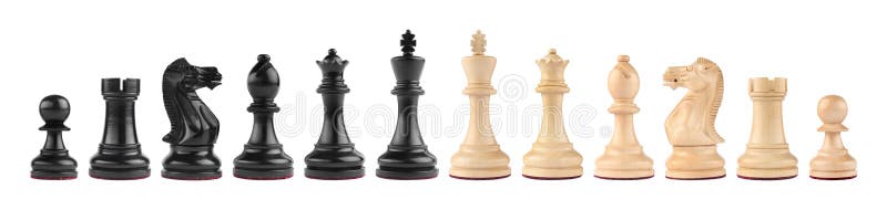 Set with Different Chess Pieces on White Background. Banner Design ...