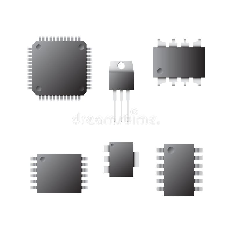 Set of Different Chips on a White Background. Stock Vector ...