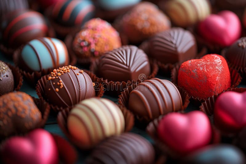 A Set of Different Chocolates Stock Illustration - Illustration of milk ...