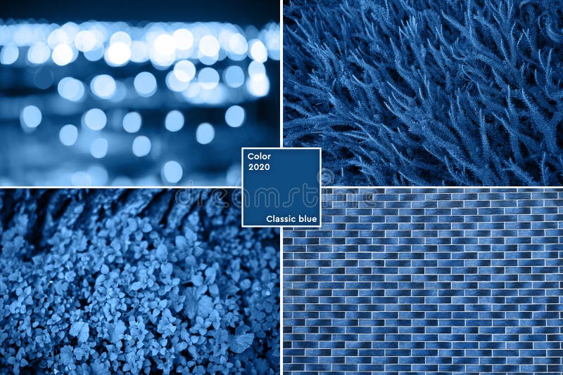 Set of Different Classic Blue Background Textures. Editorial ...