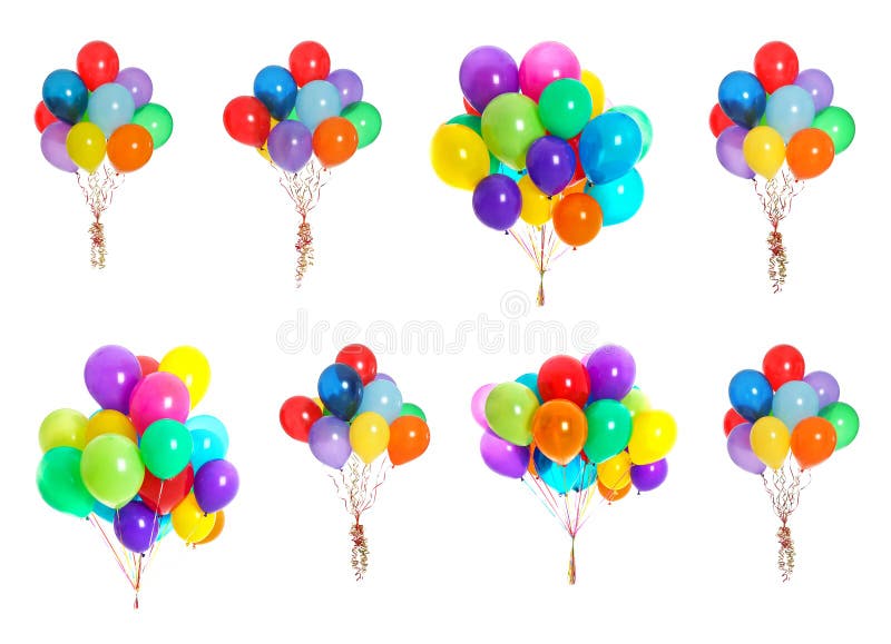 Set of Different Color Balloons on Background. Banner Design Stock ...