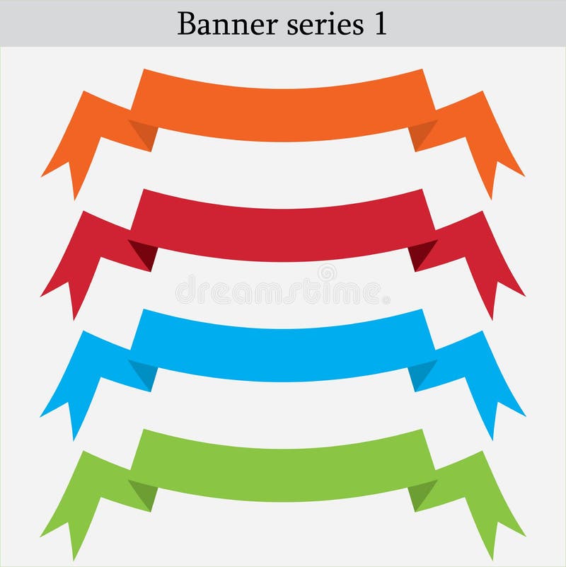 Set of Different Color Banners Vector Design Stock Vector ...