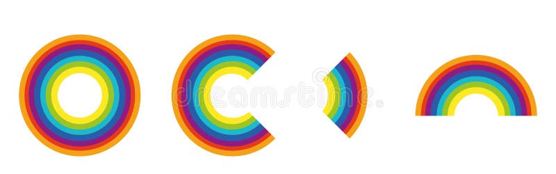 Set of Different Color Circles Isolated. Infographic Element Round ...