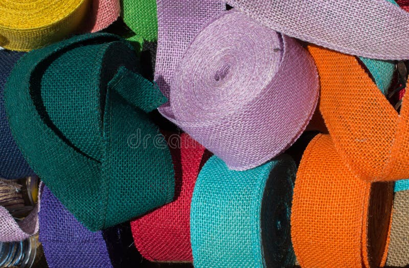 Set of Different Colored Belts Made of String Stock Photo - Image of ...