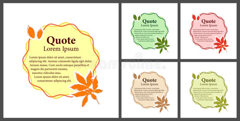 Set of Different Colored Quote Blocks for Statements or Comments ...