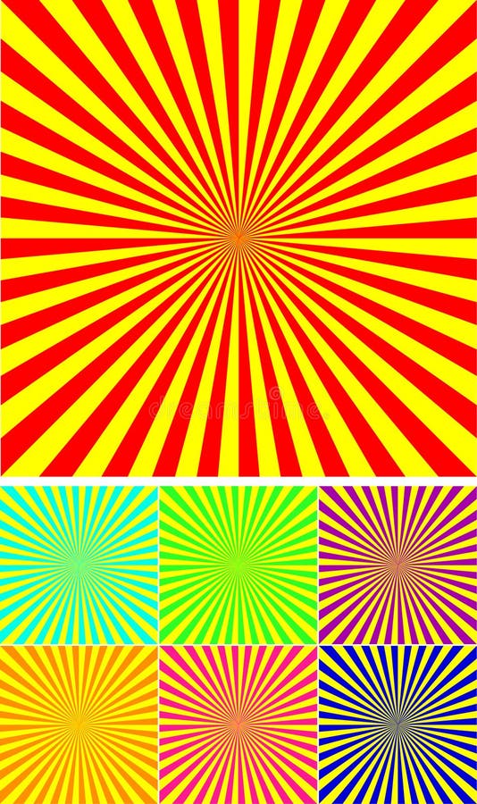 Set of Different Colour Rays Stock Vector - Illustration of stripes ...