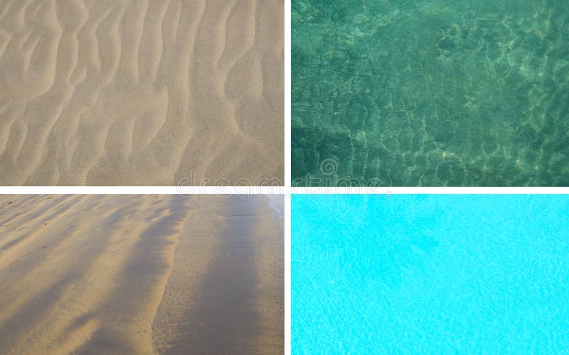 Set of Different Colour Sea Waves and Sand Stock Photo - Image of ...