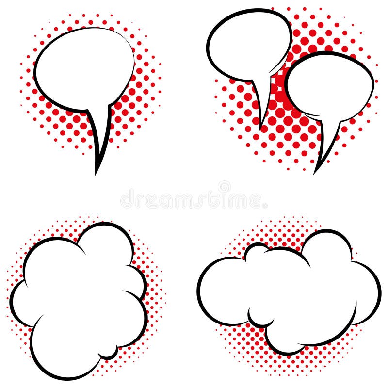 Set of Different Comic Book Bubbles Isolated Stock Vector ...