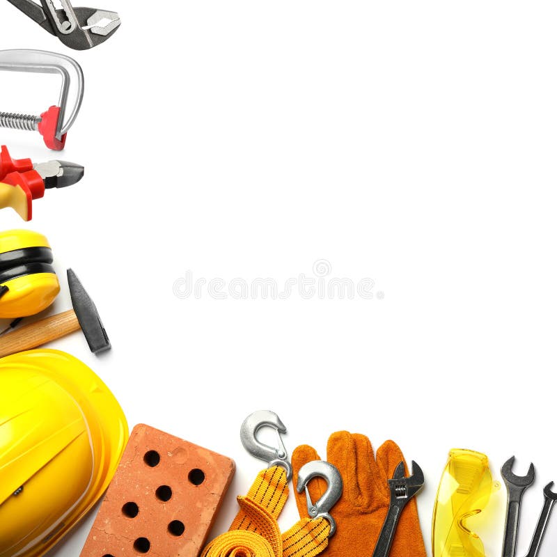 Set with Different Construction Tools on Background Stock Photo - Image ...