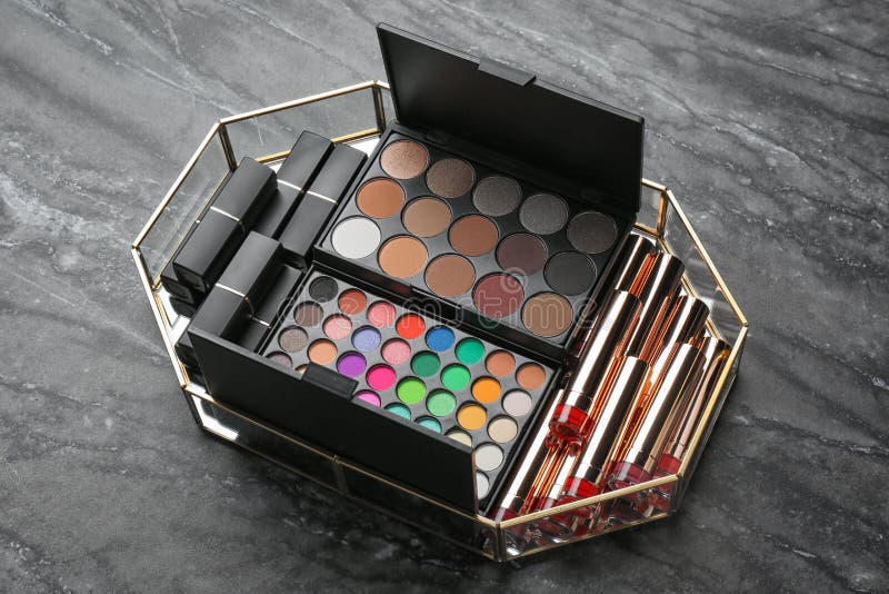 Set of Different Decorative Cosmetics. Professional Makeup Products ...