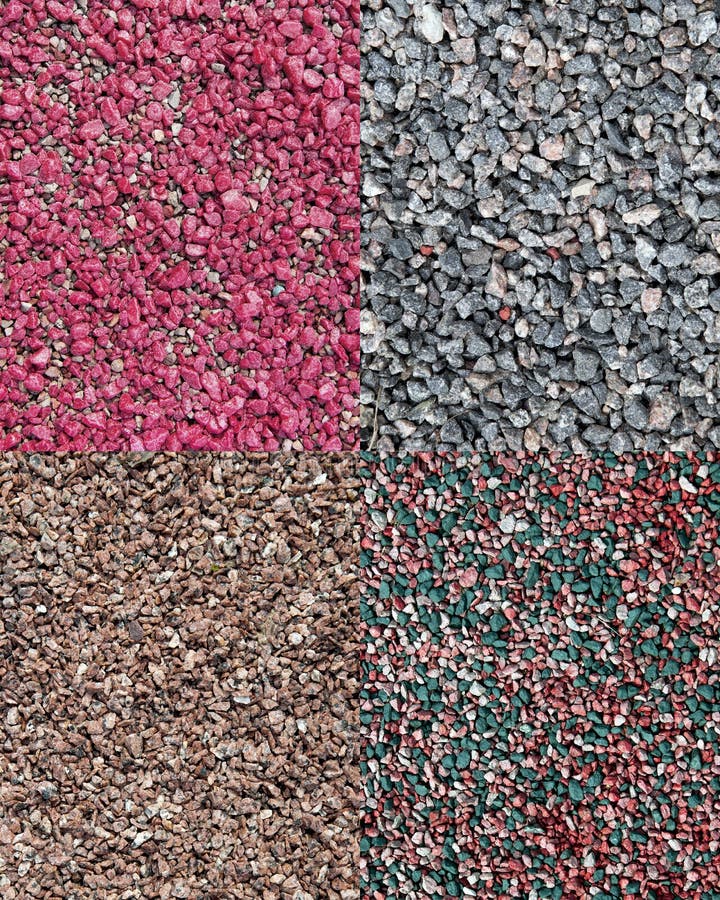 A Set of the Different Decorative Crushed Stones Stock Photo - Image of ...