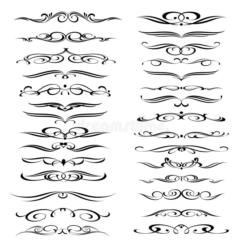 A Set of Different Design Elements Stock Vector - Illustration of ...