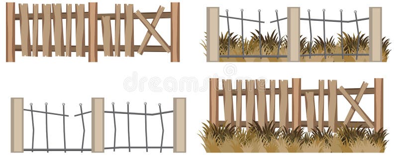 Broken Fences Stock Illustrations – 34 Broken Fences Stock ...